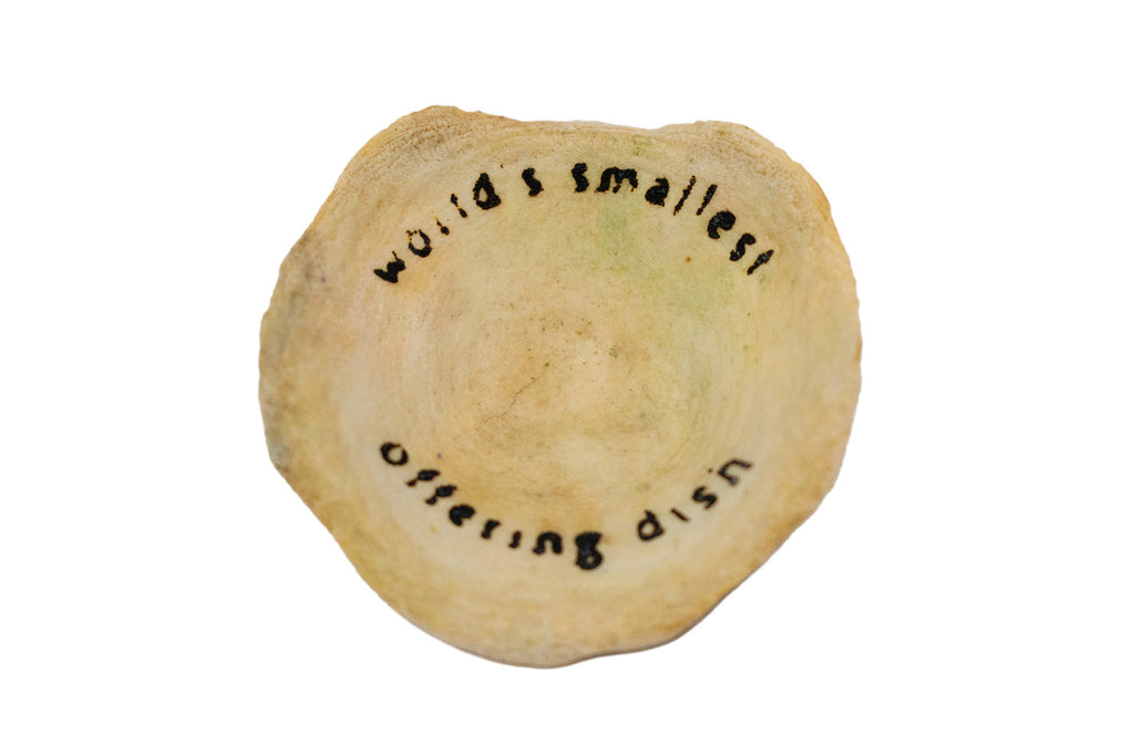 The worlds smallest cow bone offering plate