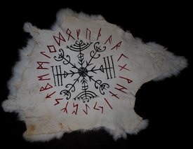 pagan altar + rune casting cloths