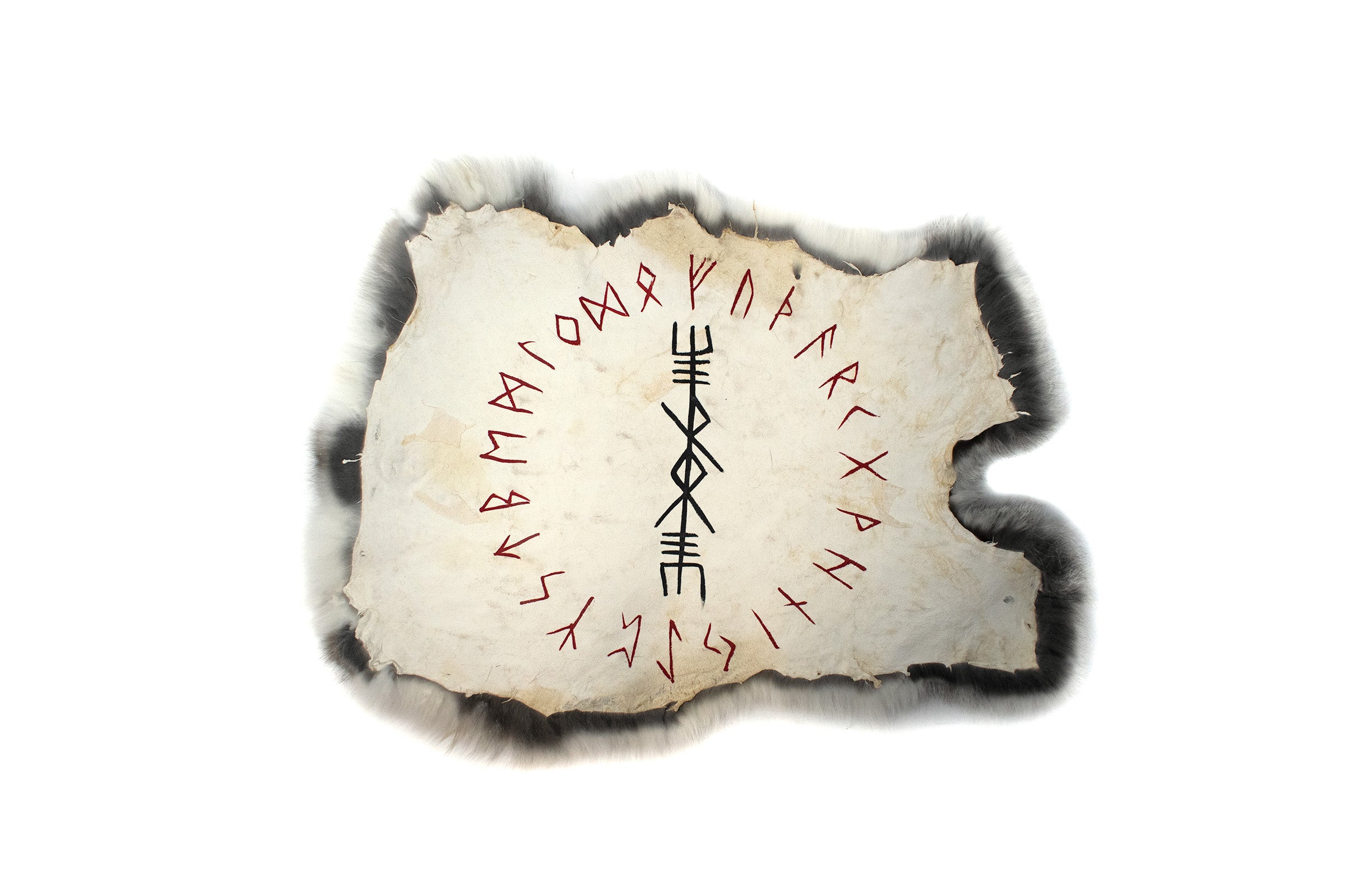 Thor bindrune rabbit hide altar cloth